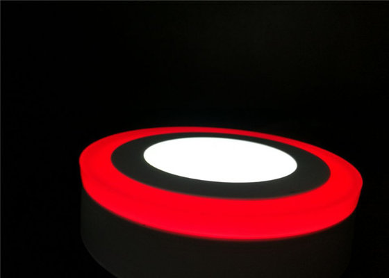 Living Room Round Ø14.5cm Double Color Surface LED Panel 9 Watt White with Red Rim