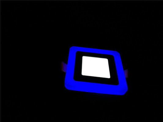Hotel Square 6 Watt Led Panel Light Super Slim Recessed Cool White + Blue