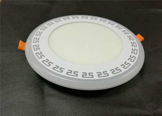 12W + 4W Recessed Led Panel Light Double Color Round Warm White AC 85-265V