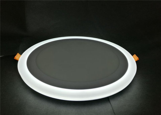Dual Color Flat Panel Led Lights , Recessed Super Thin Flat Surface Mount Led 24W+12W