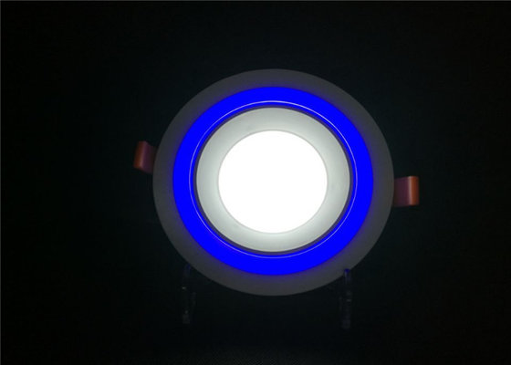 Embedded Coloured LED Downlights White Centre Blue Edge Round CRI Ra>70 Commerical